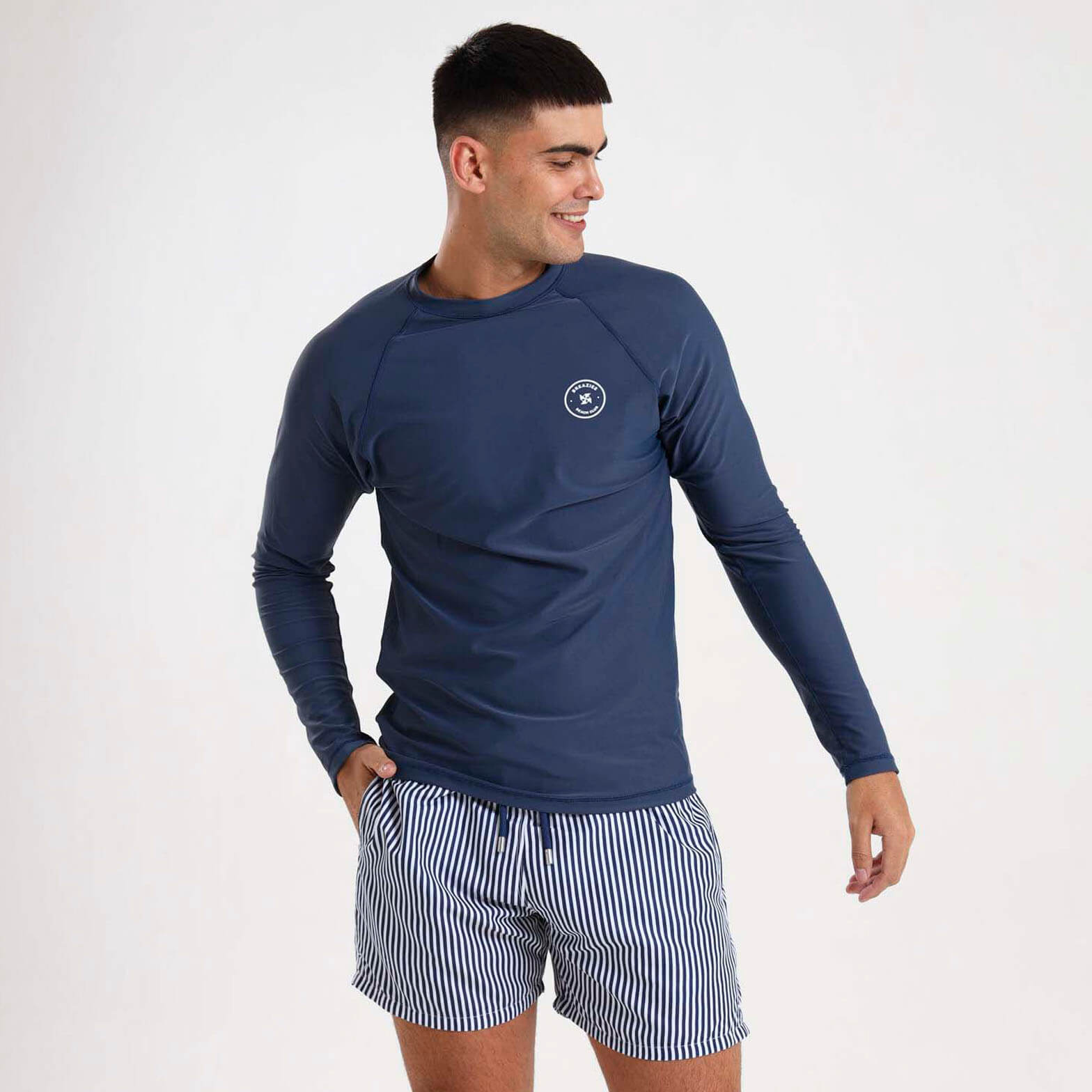 Breazies Mens Long Sleeve Rash Vests - Solid | Steel