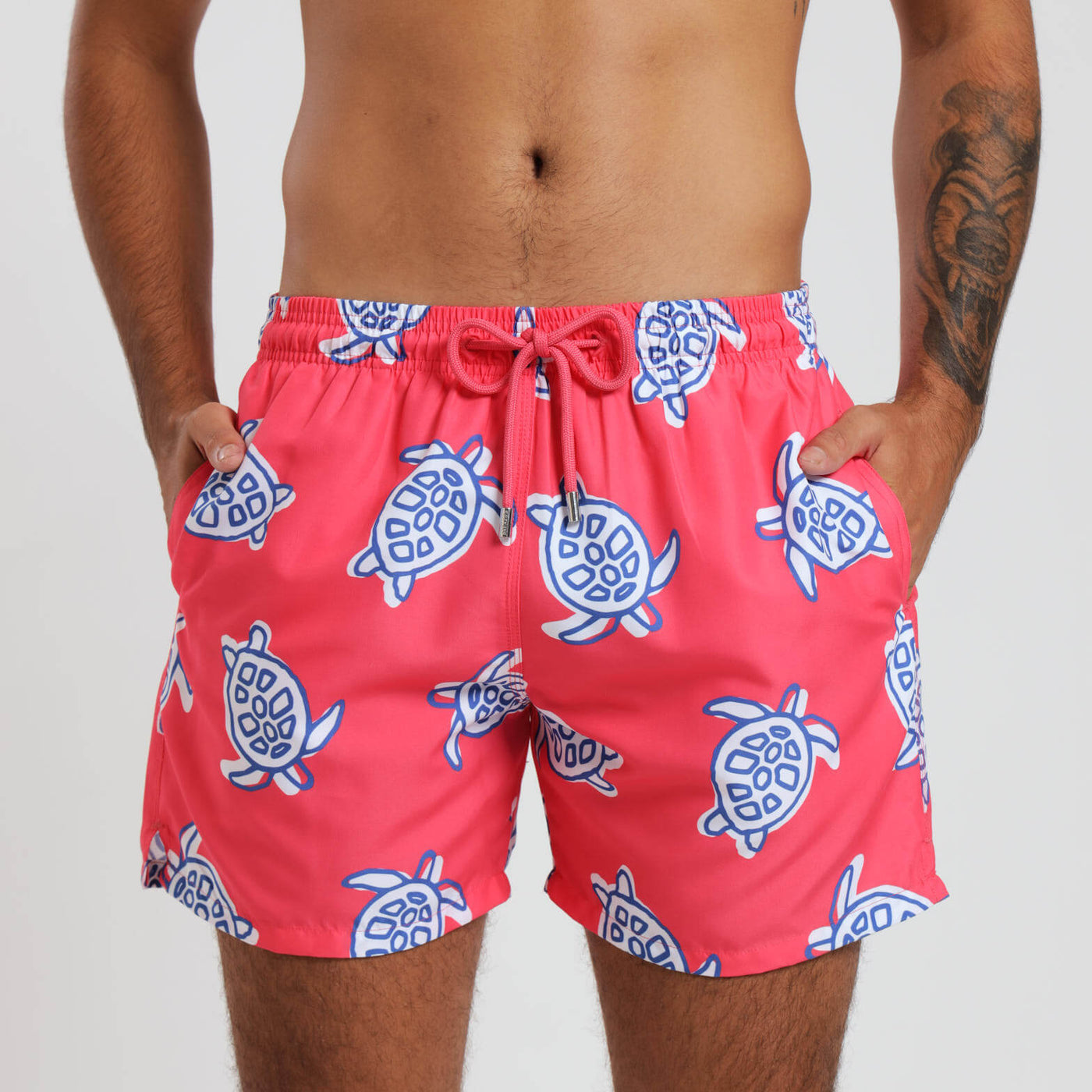 Breazies Mens Swim Shorts - Turtles | Coral